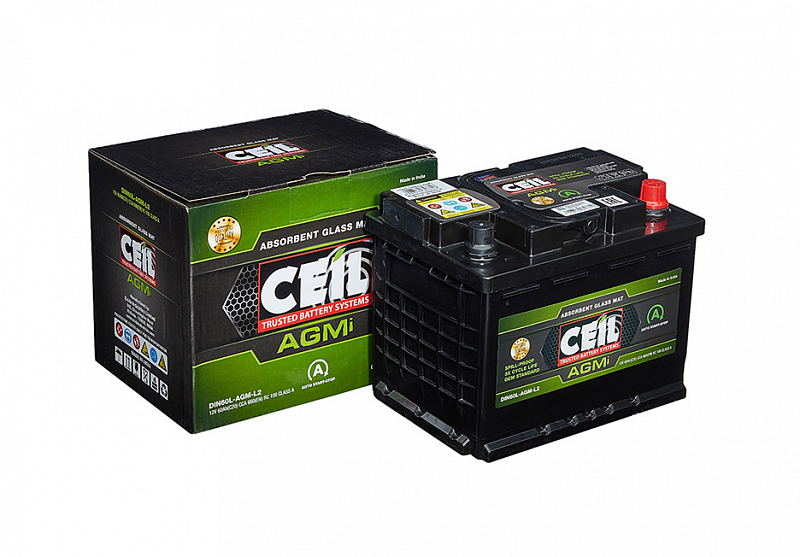 Аккумулятор автомобильный CEIL AGM 60Ah 640A (242x175x190) L2 ОП 242x175x190