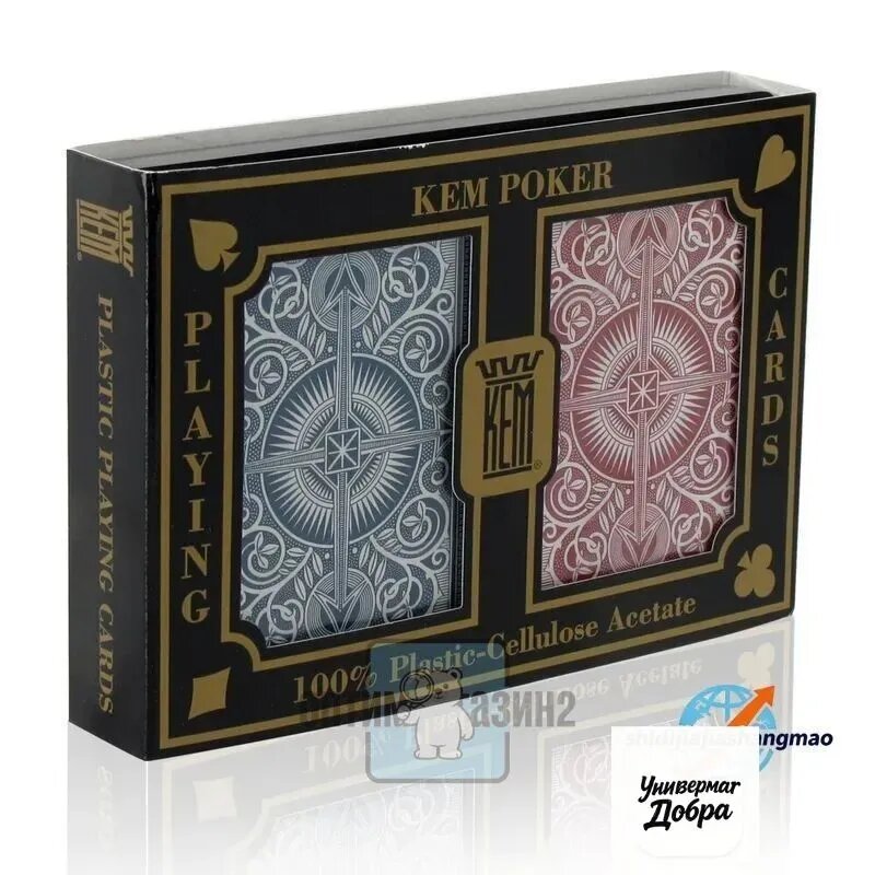 Игральные карты KEM Poker Arrow (крупный индекс), 55 шт, Пласт-целлюлозный ацетат