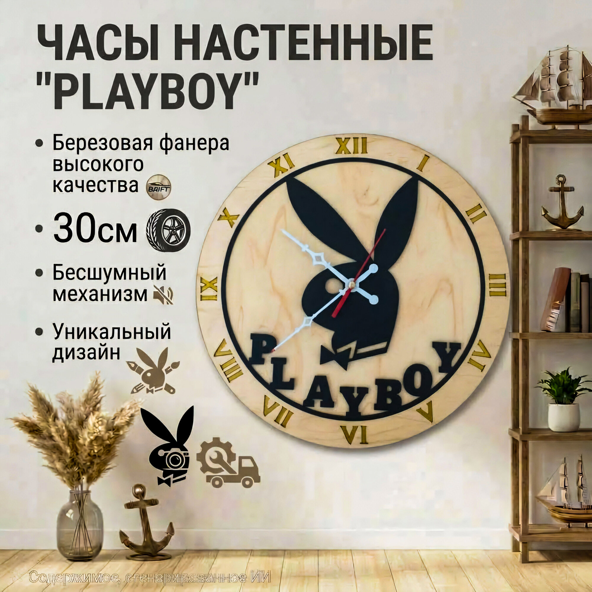 Часы настенные диаметром 30 см, дерево эпоксидная смола, ручная работа.
