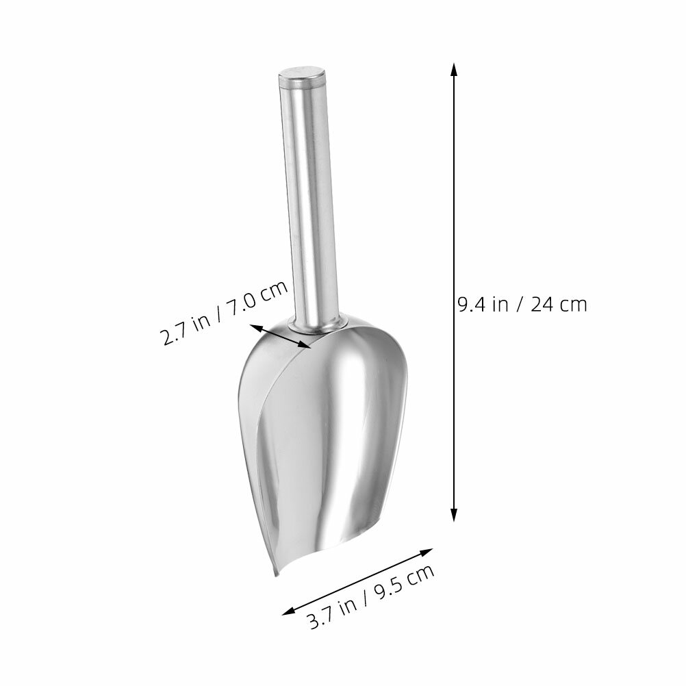 Металлическая Лопатка Для Хлопьев Леденцов Фри Размер 24.00X9.50X7.00Cm Серебристый Цвет