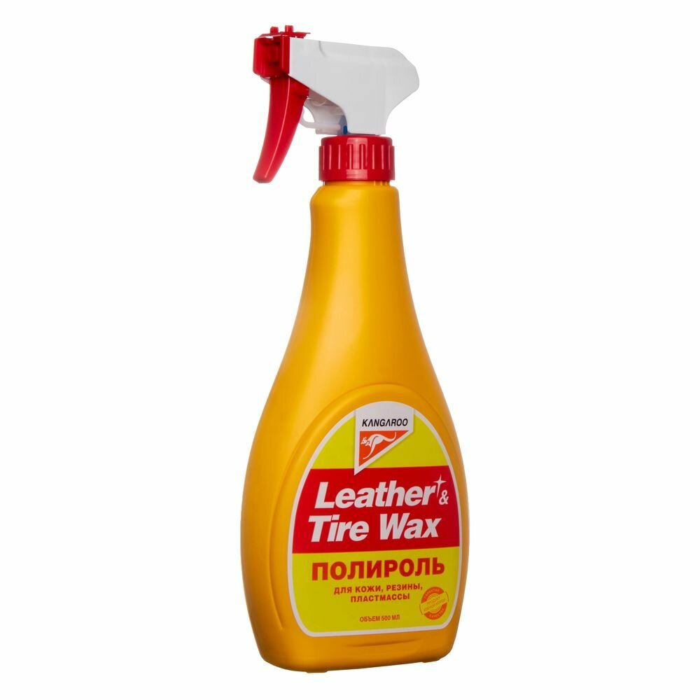 Полироль универсальный (кож. , рез. , пласт.) Leather & Tire Wax, 500мл Kangaroo 330125
