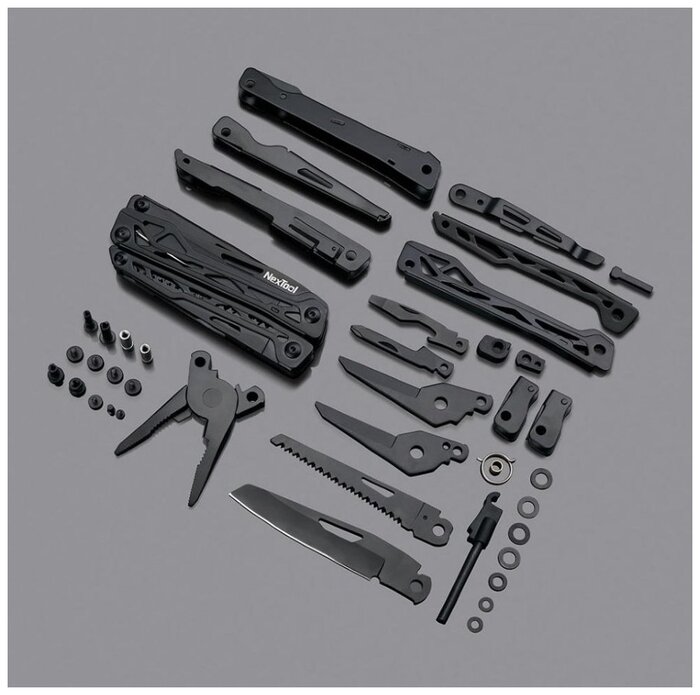 Мультитул NexTool Multifunction Knife Black с чехлом NE0123 — фото 1