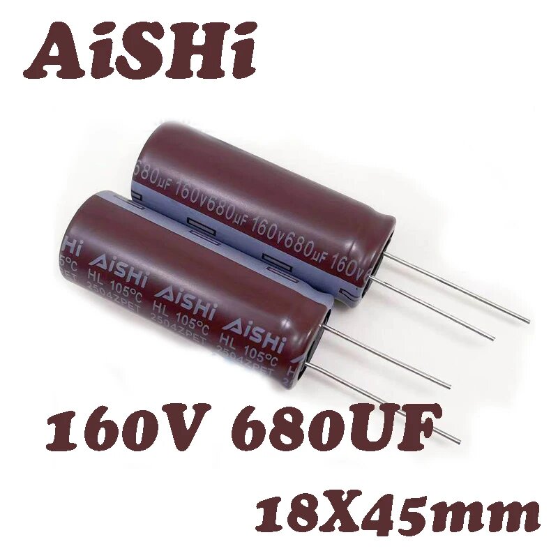 AISHI 680 мкФ 160В, 2шт электролитический конденсатор