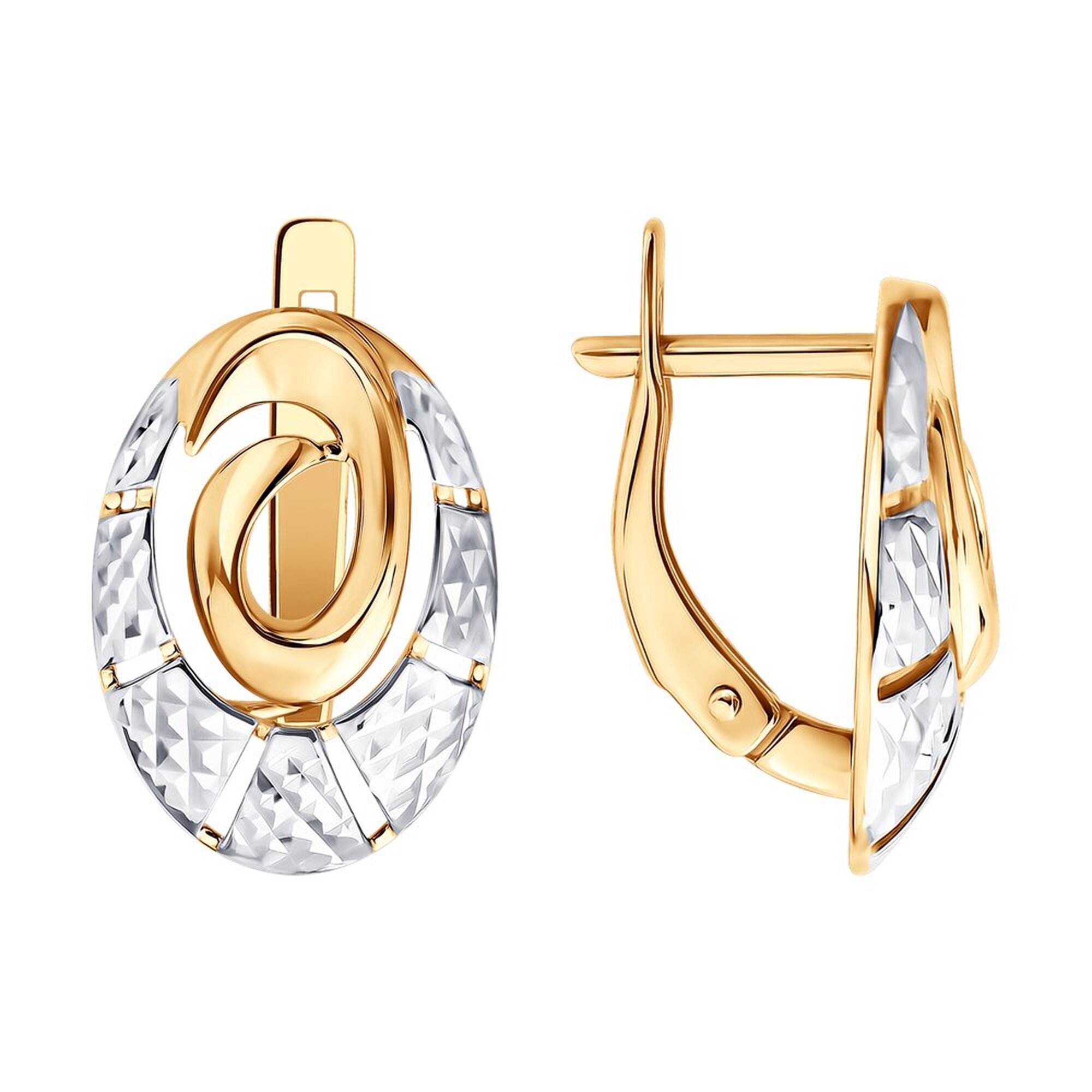 Серьги Diamant online, красное золото, 585 проба