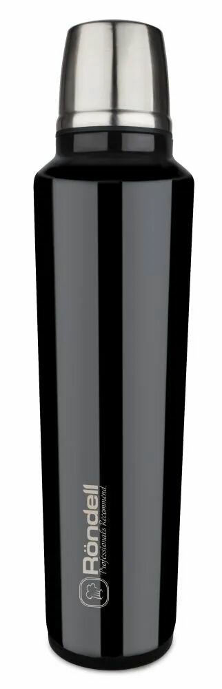 Термос для напитков Rondell Siberian RDS-431 1л, черный, серебристый