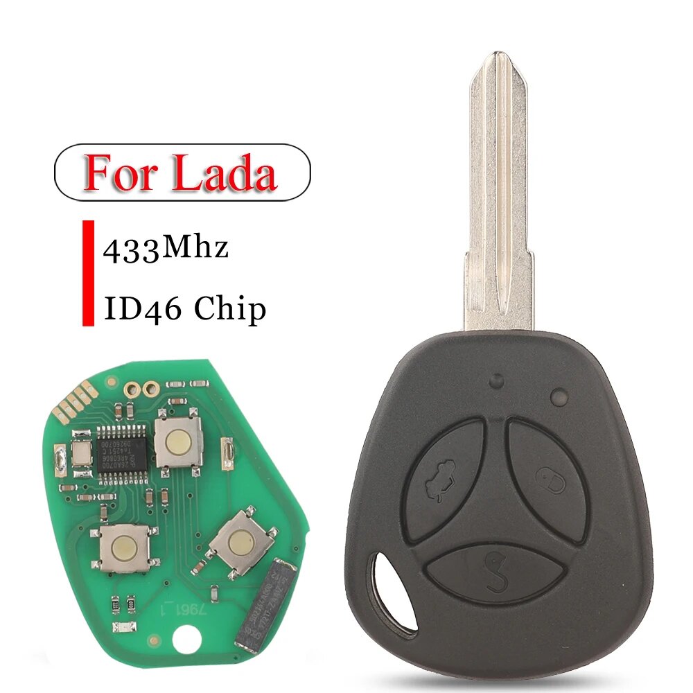Пульт Lada 433MHz ID46, 3 кнопки, Full key