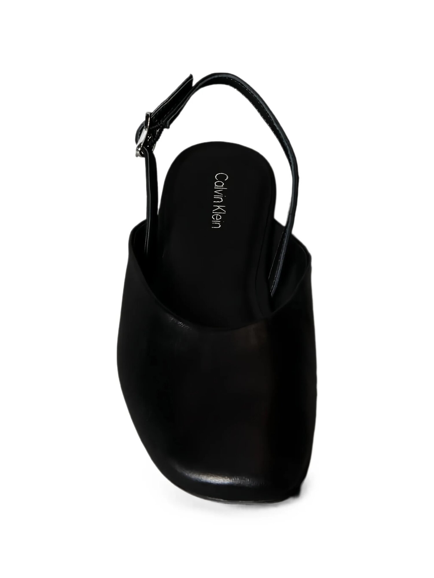 Туфли CALVIN KLEIN Slingback leather flat pump, размер 38 EU, black/black — фото 1