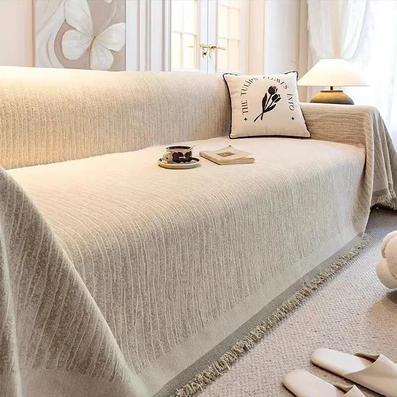 Чехол для дивана Noblelightrain, кремовый, из полиэстера 180x180cm 1pcs, Бежевый, khaki