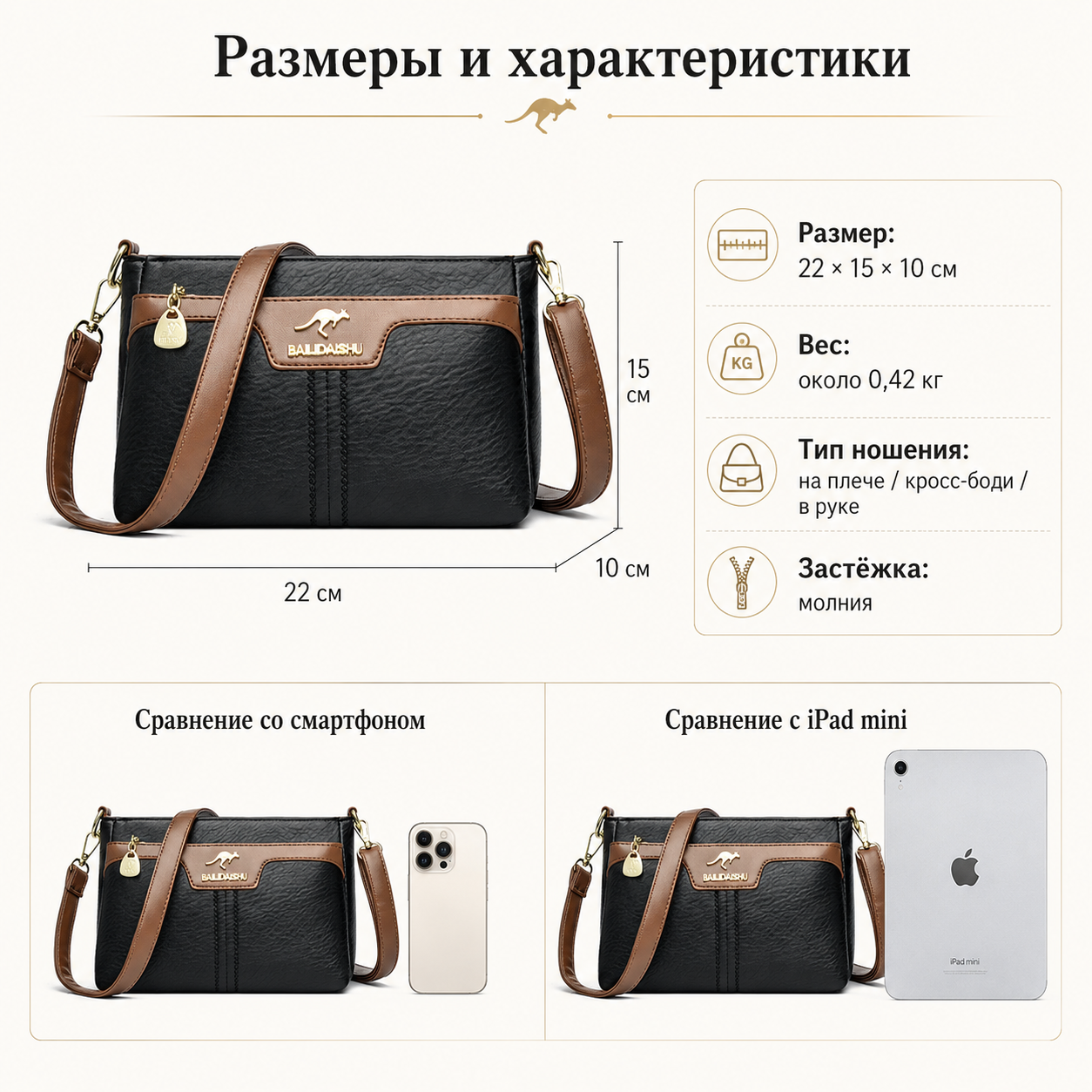 Женская сумка через плечо из экокожи, маленькая прямоугольная кросс-боди с декоративной строчкой