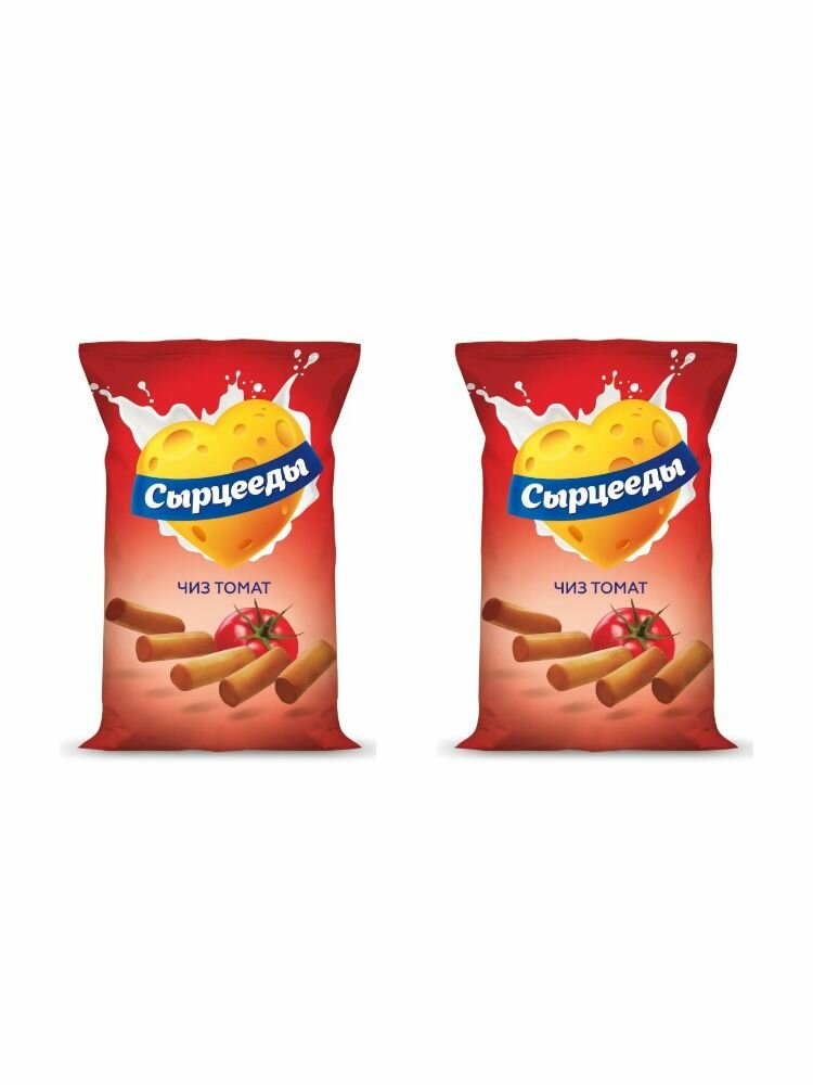 Сырцееды Снеки Сыр копченый и томат, 23г, 2 уп