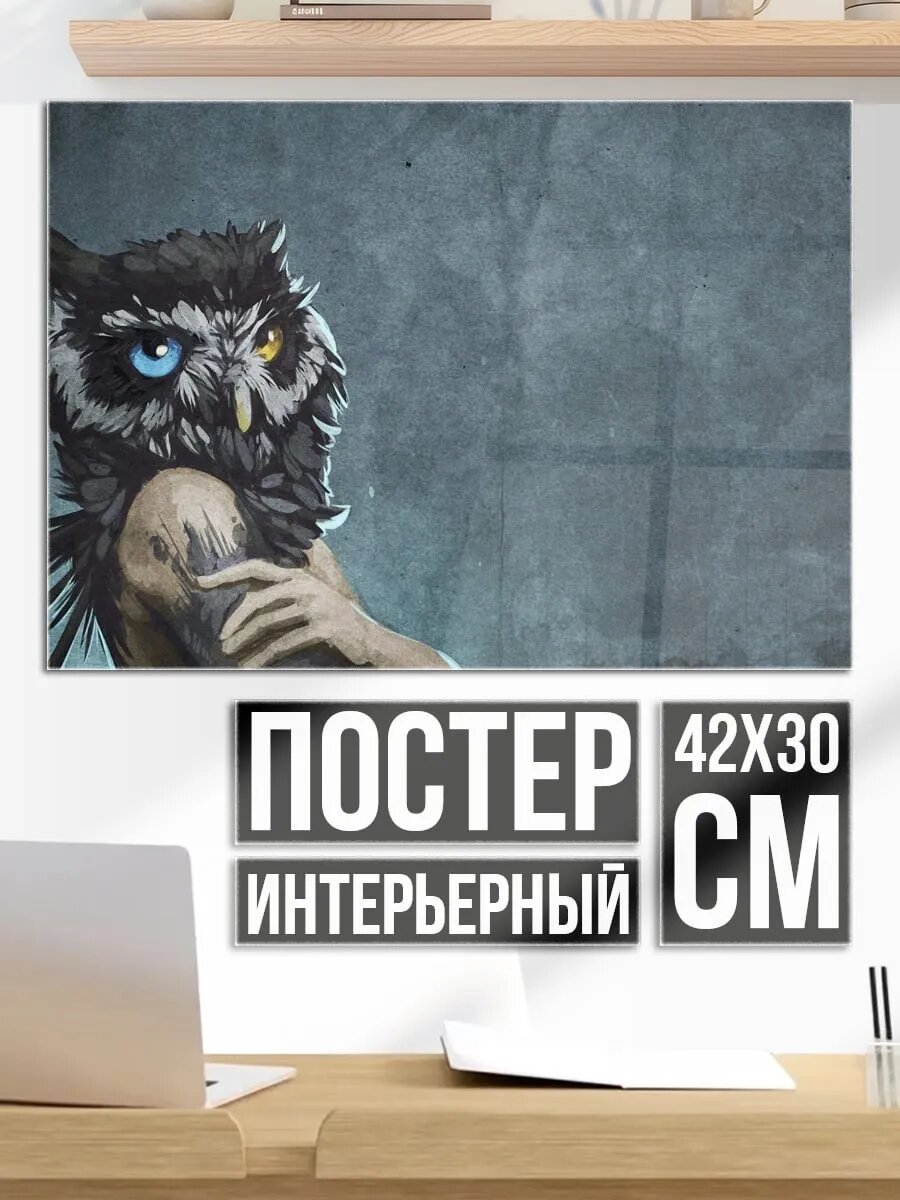 Плакат постер Человек-сова