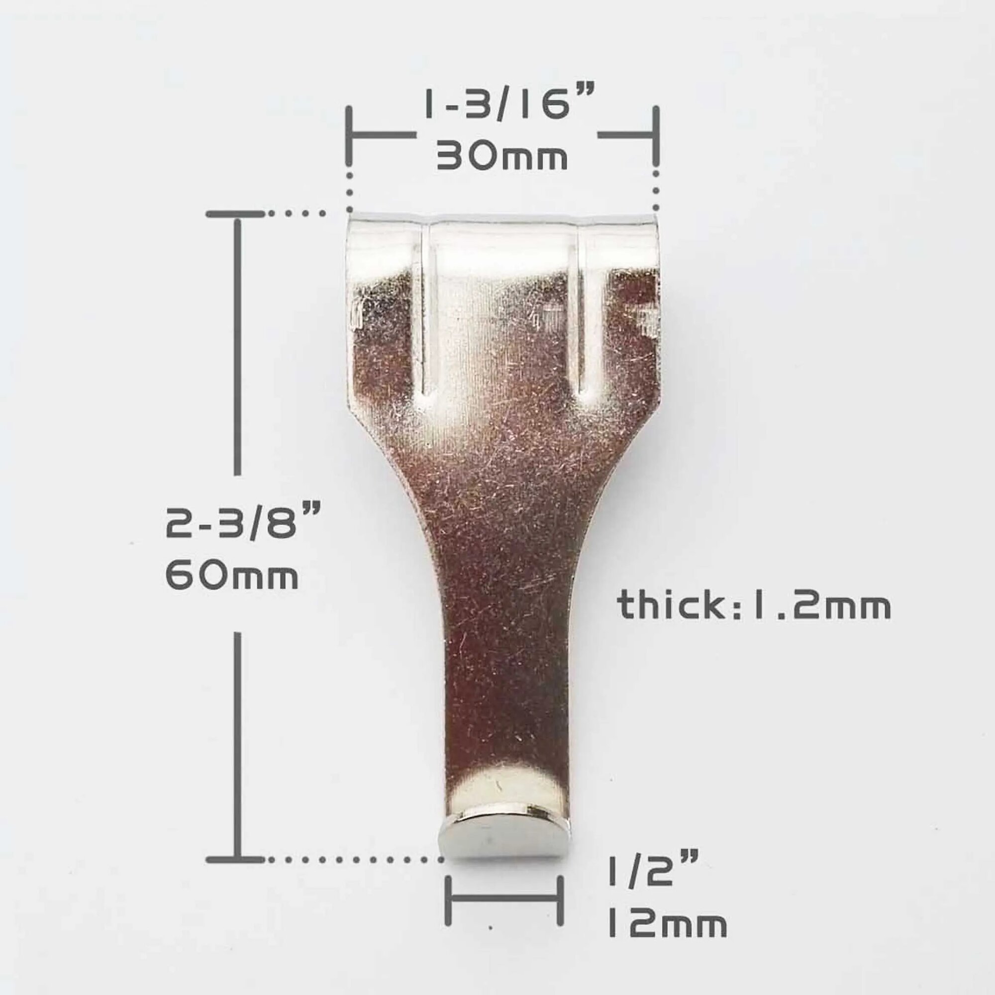 Металлические направляющие для фоторамки, 12мм, 60мм, 1-3/16", Цвет: B, thick 1.2