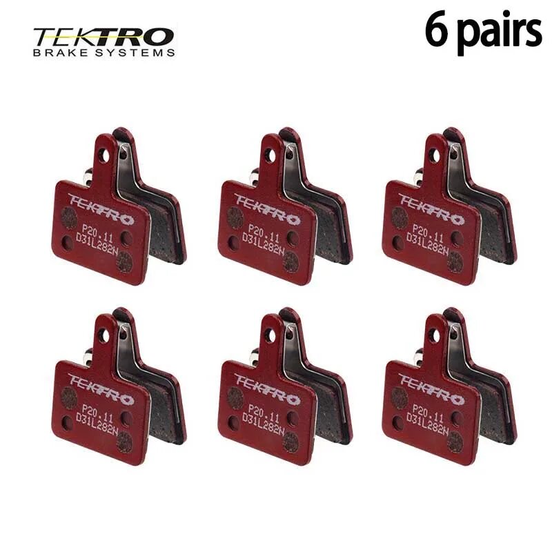 TEKTRO P20.11 Тормозные колодки для горных велосипедов Красный, 6 Pairs
