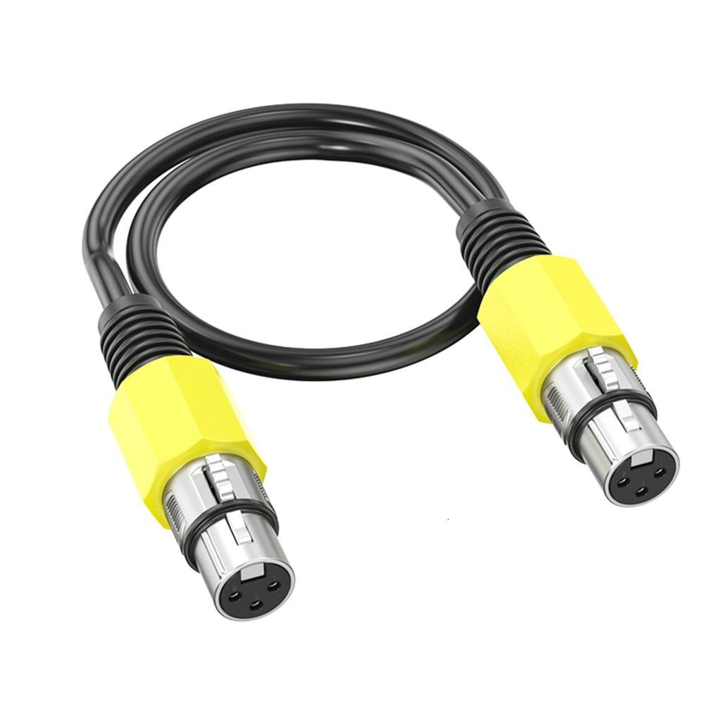 Кабель XLR 3-pin мама-мама, 30см-10м, Желтый - 10m