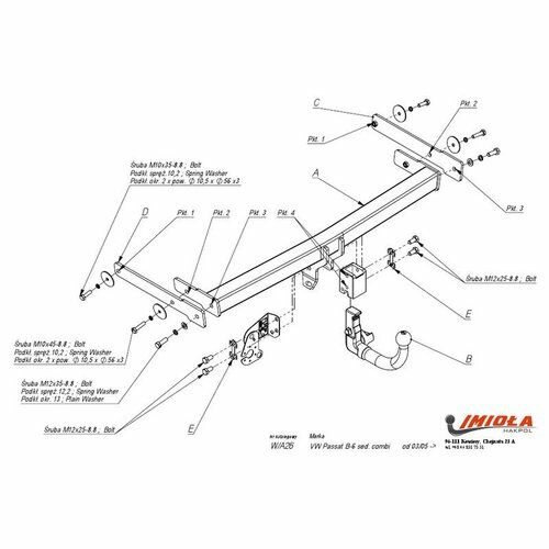 Фаркоп FORD (FOCUS IV estate (excl. System smart IMIOLA wa26