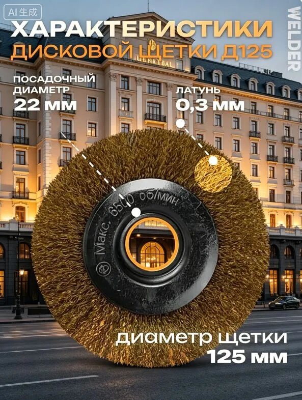 Корщетка 125 x 0.3 x 22