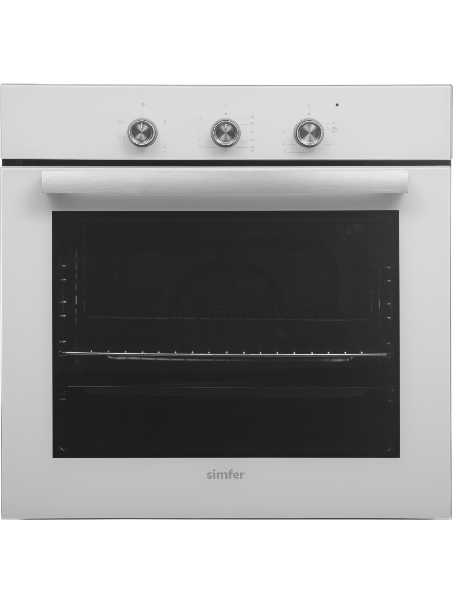 Духовой шкаф электрический Simfer B6EC16016, 58л, 5 программ, белый