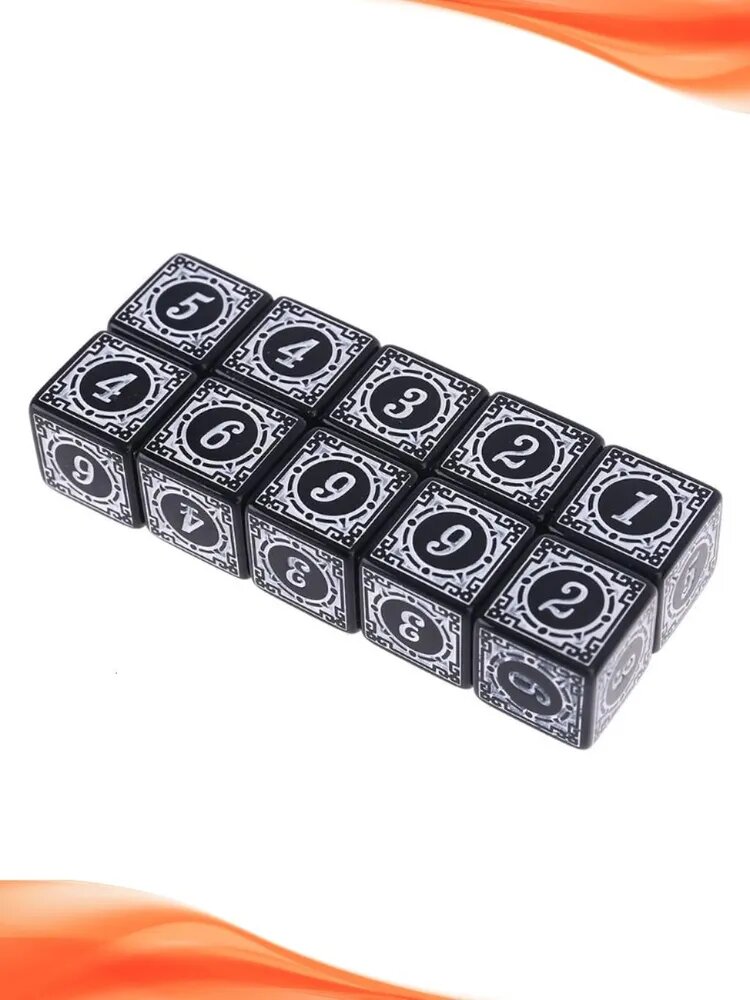 Акриловые кубики для настольных игр, 10 шт.