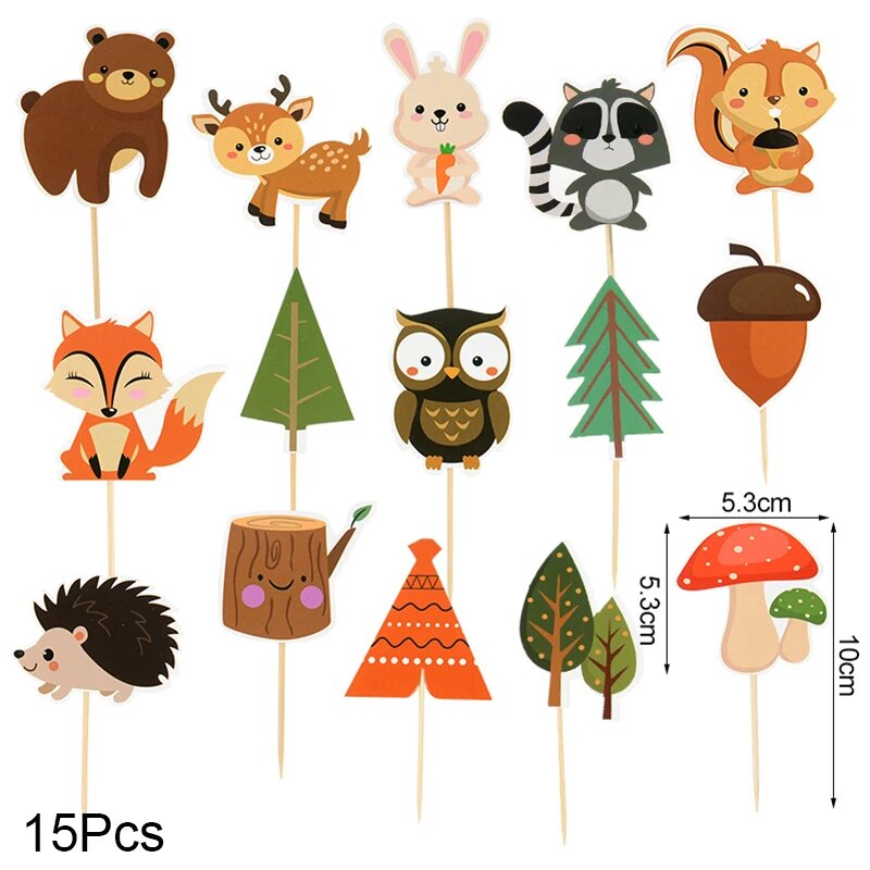 Торт Топперы Сафари YONGSNOW B02-15pcs
