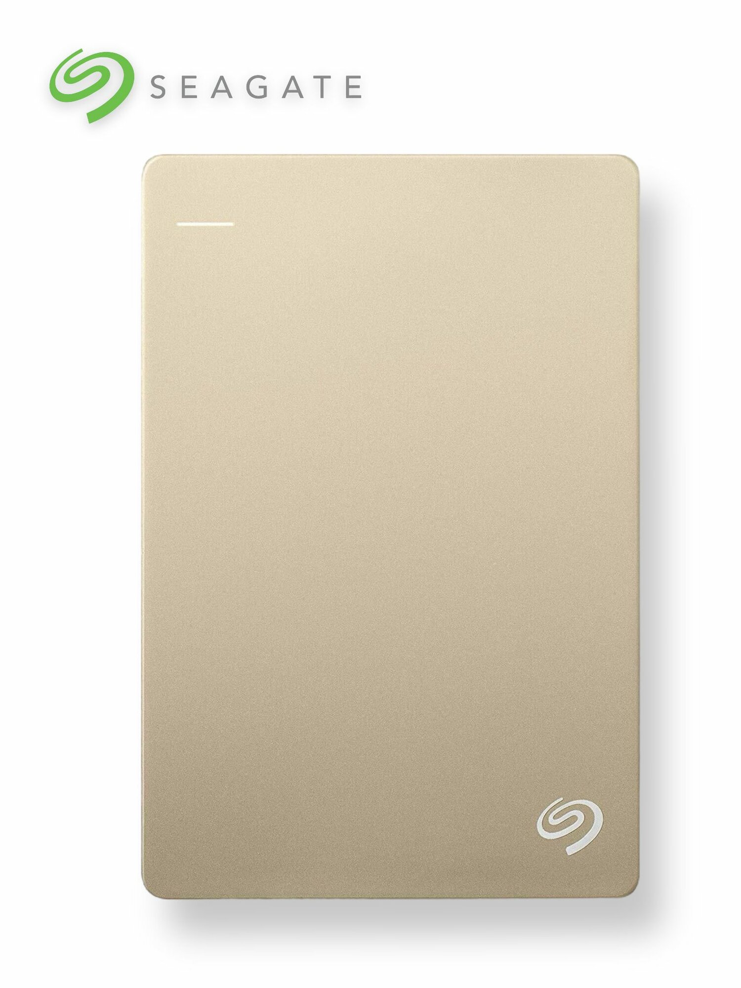 Seagate 500 ГБ Внешний жесткий диск Backup Plus Slim (SRD00F1), Металл, Пластик, золотой