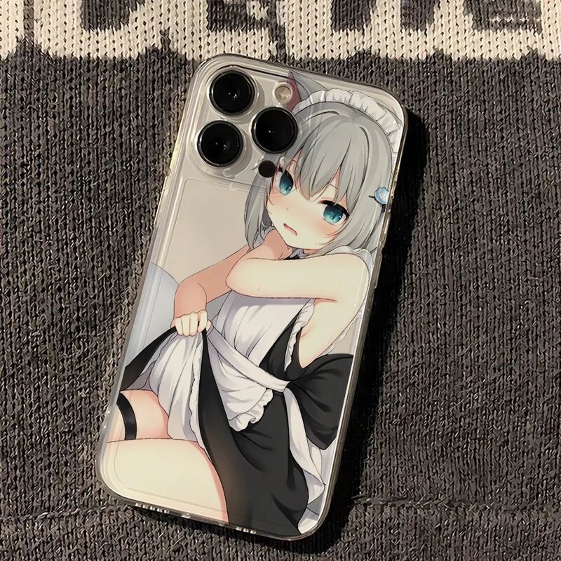 Мультяшный милый персонаж Некоха Шизуку Прозрачный чехол Neko kitten Girl для 5, For iPhone 17
