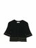 Кардиган Sandro Stud-embellished ruffled-cuff cropped cardigan, размер 42 FR