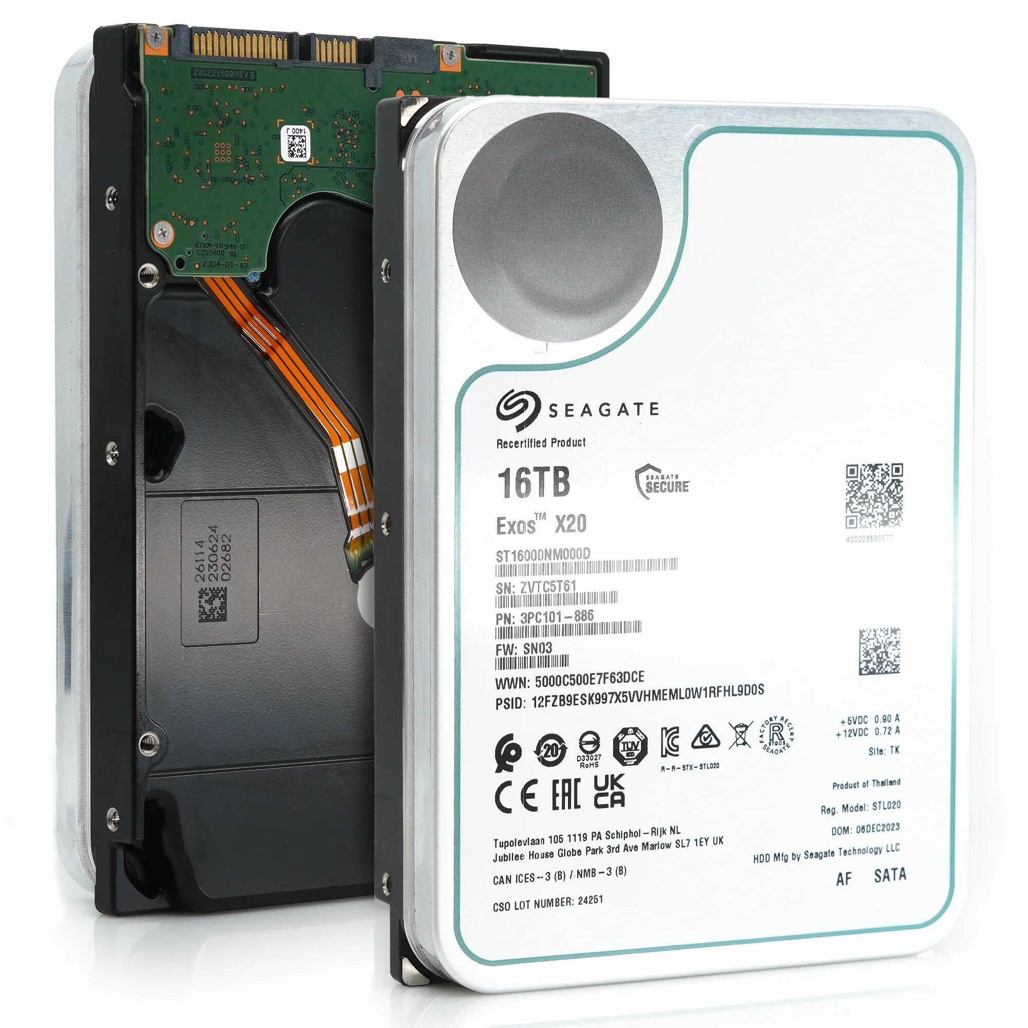 Жесткий диск Seagate Exos X20 16TB 3.5" SATA 6Gb/s [ST16000NM000D]