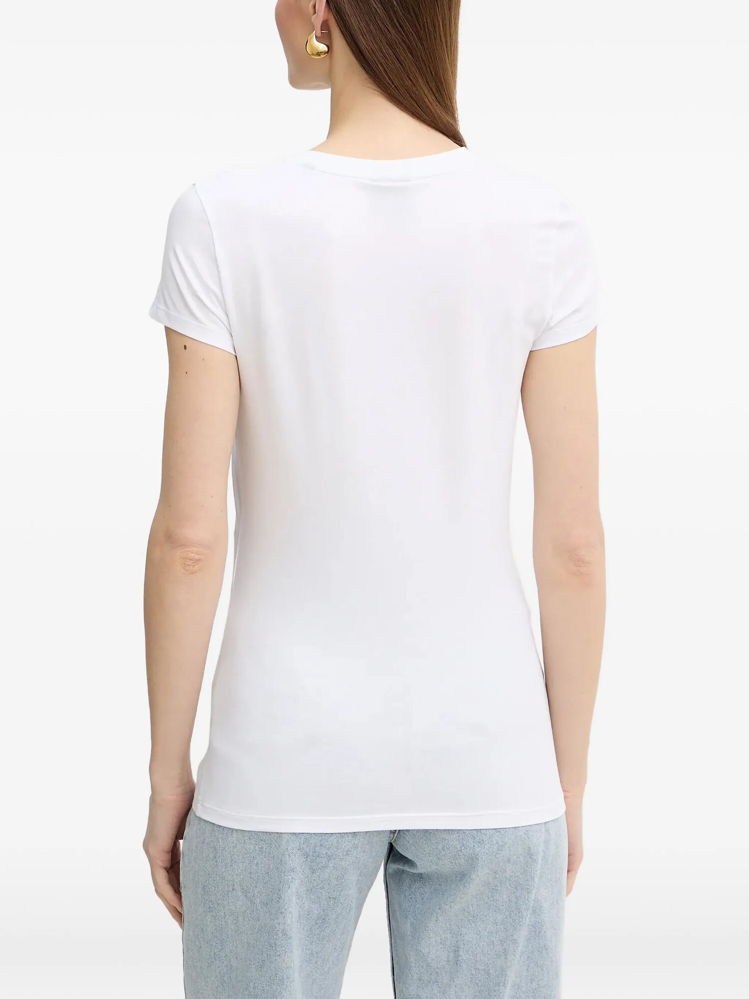Футболка Armani Exchange V-neck T-shirt, размер 42, white — фото 1