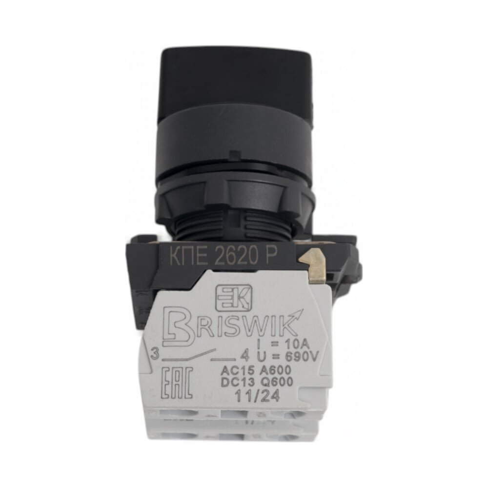 Переключатель Briswik КПЕ 2620-Р черный IP65 УХЛ2 10А 2но 0нз aB-VG-5Ai-0122