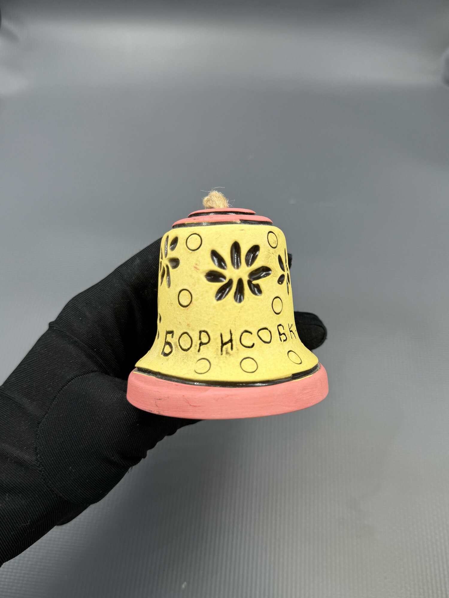 Колокольчик "Борисовка" Керамика высота 6,5 см Красивый!