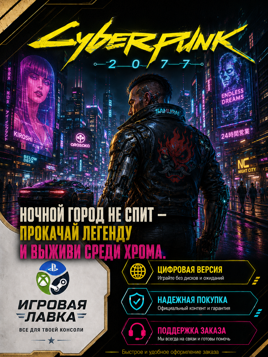 Cyberpunk 2077 Standard Edition для PlayStation | Индия | Цифровой код активации