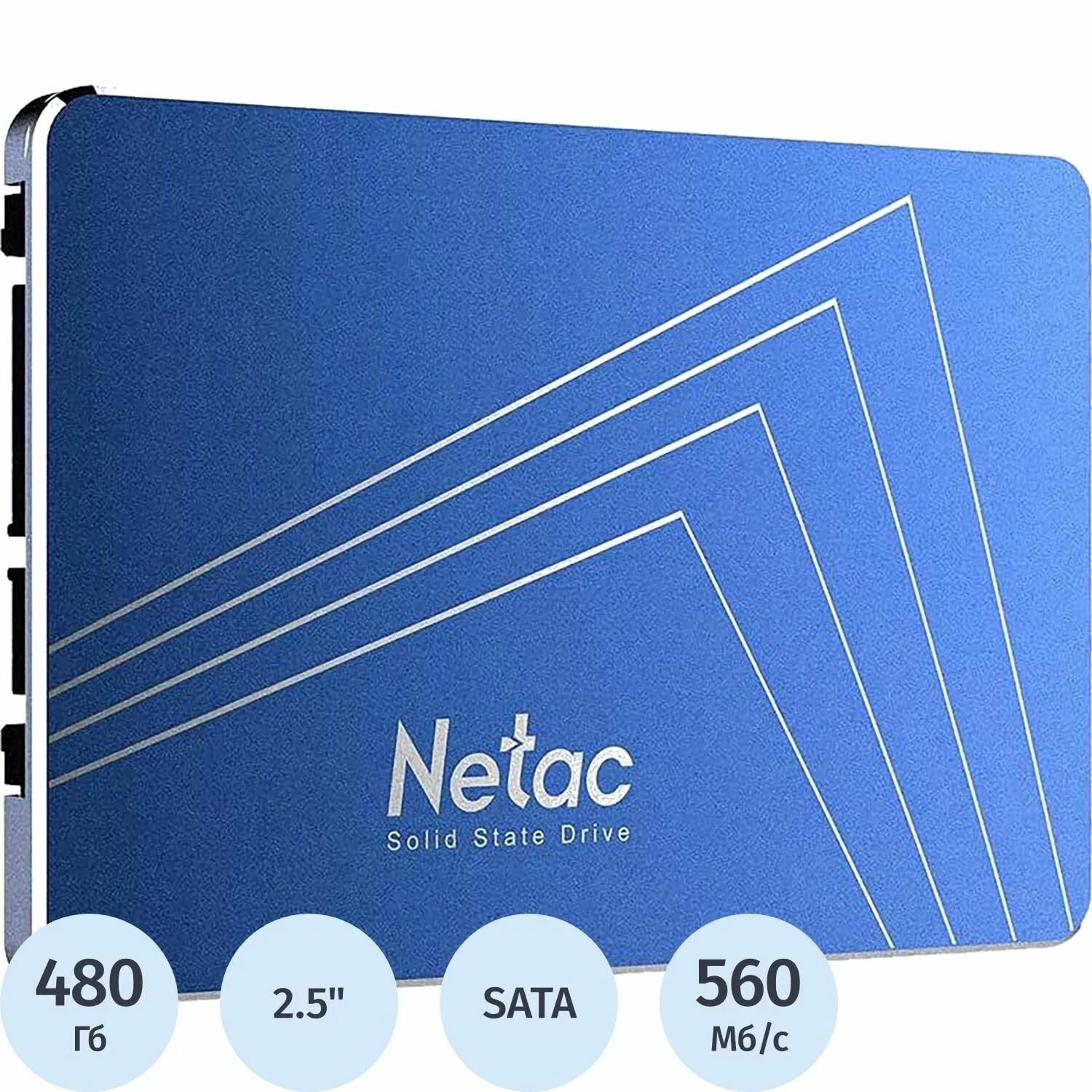 SSD накопитель Netac SSD N535S 2.5 SATA 480GB (NT01N535S-480G-S3X)