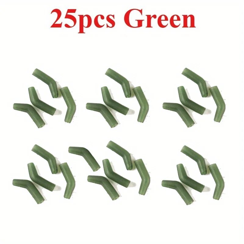 Крючки для ловли карпа из резины, 25 шт. Зеленый, 25pcs Green