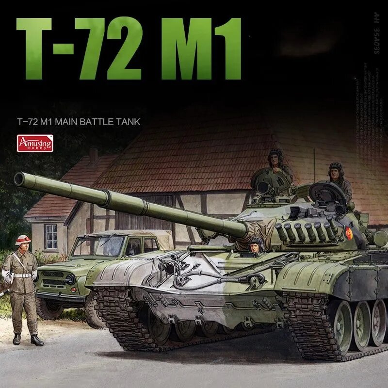 Amusing Hobby 1/35 35A038 T-72Ml Восточная Германия T-72M Полный комплект моделей интерьера Танки