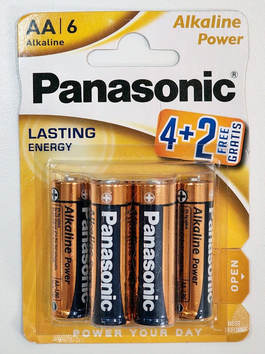 Элемент питания Panasonic Alkaline Power LR6 AA бл 6