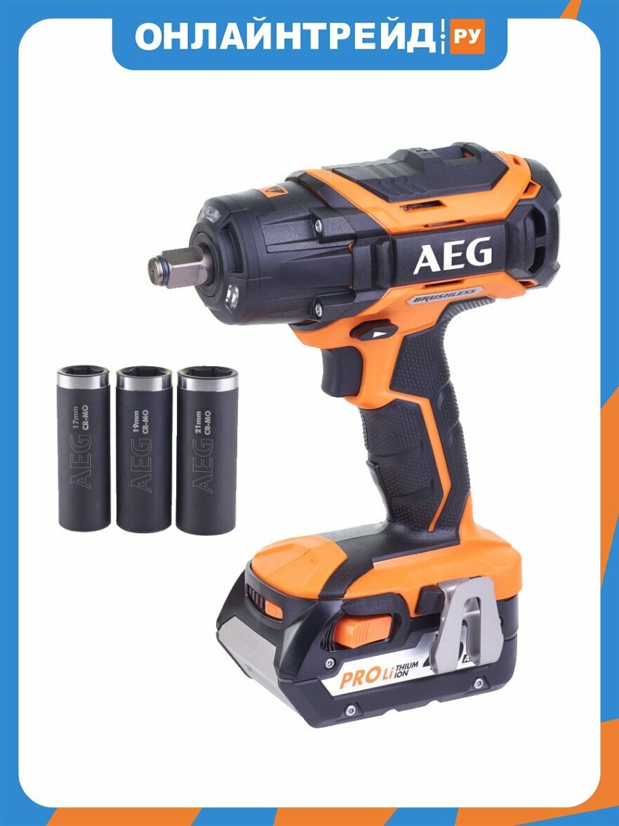 Аккумуляторный импульсный гайковерт Aeg BSS18C12ZBL LI-402C 4935459427