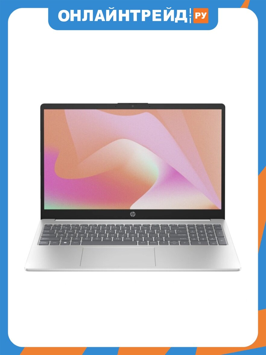 Ноутбук HP 15 15-fc0196nia 15.6" FHD, AMD R5-7520U, 8Гб, 512Гб SSD, no OS, BL, серебристый (D01R2EA)