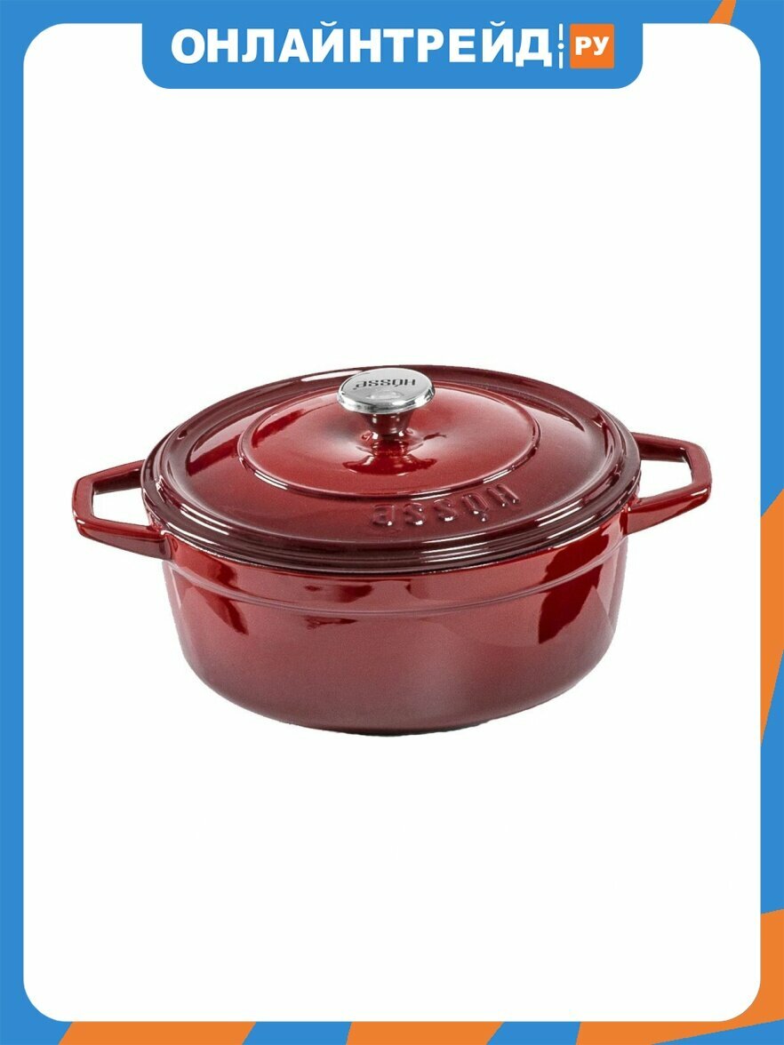 Кастрюля Hosse глубокая 24 см, 2,55 л HS Y DT 24 RED (905524)