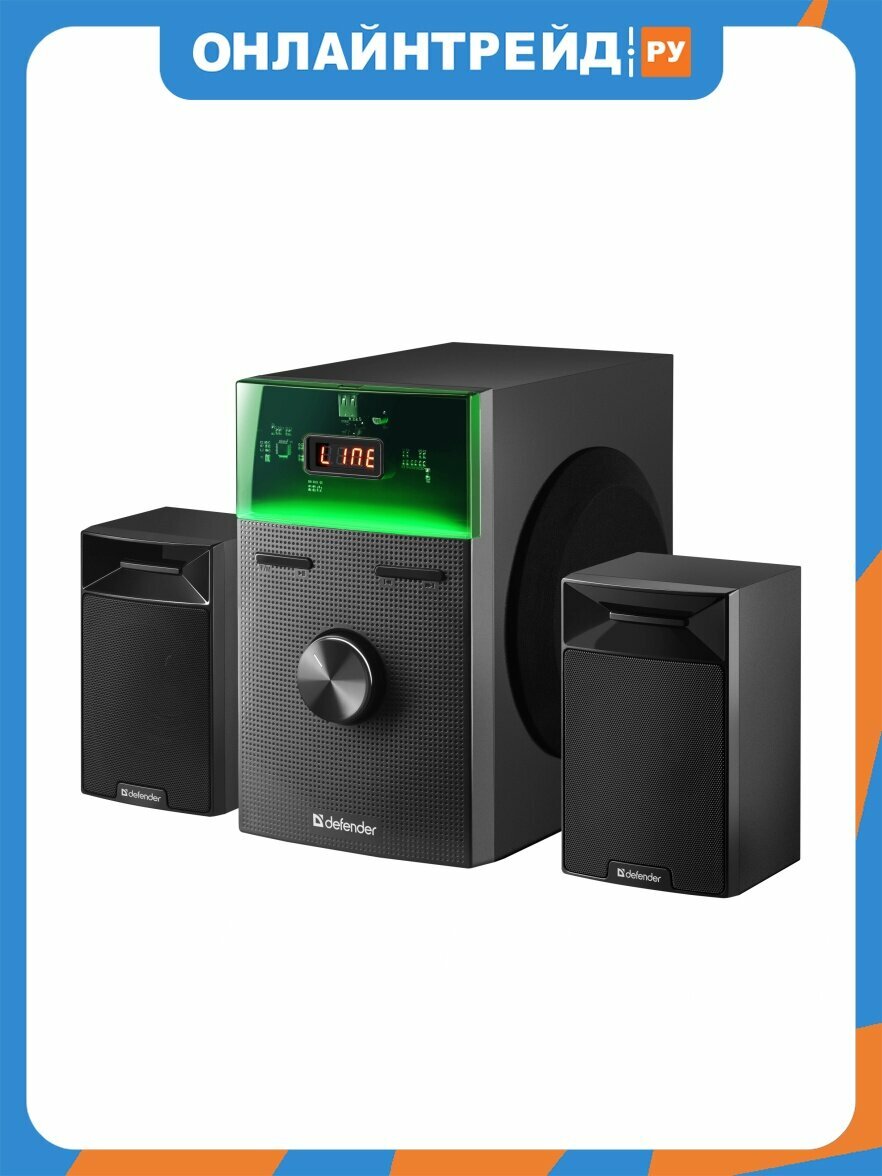 Колонки Defender Tresor 50Вт, BT/FM/USB/AUX/RC/Light (65092)