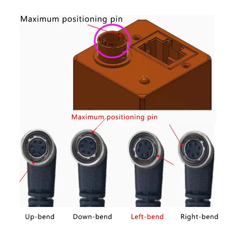 Hirose HR10A-7P-6S, шнур Left-bend, 0.5 м