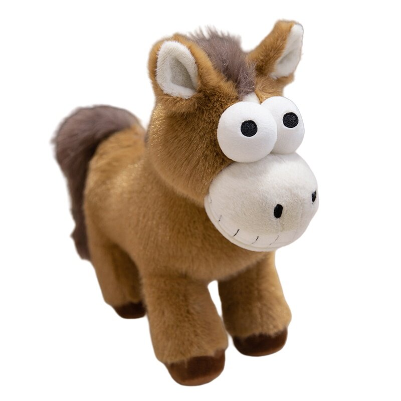 Кукла унисекс GONGZHULIANREN Маленькая лошадка плюшевая игрушка, 28CM EU, Brown