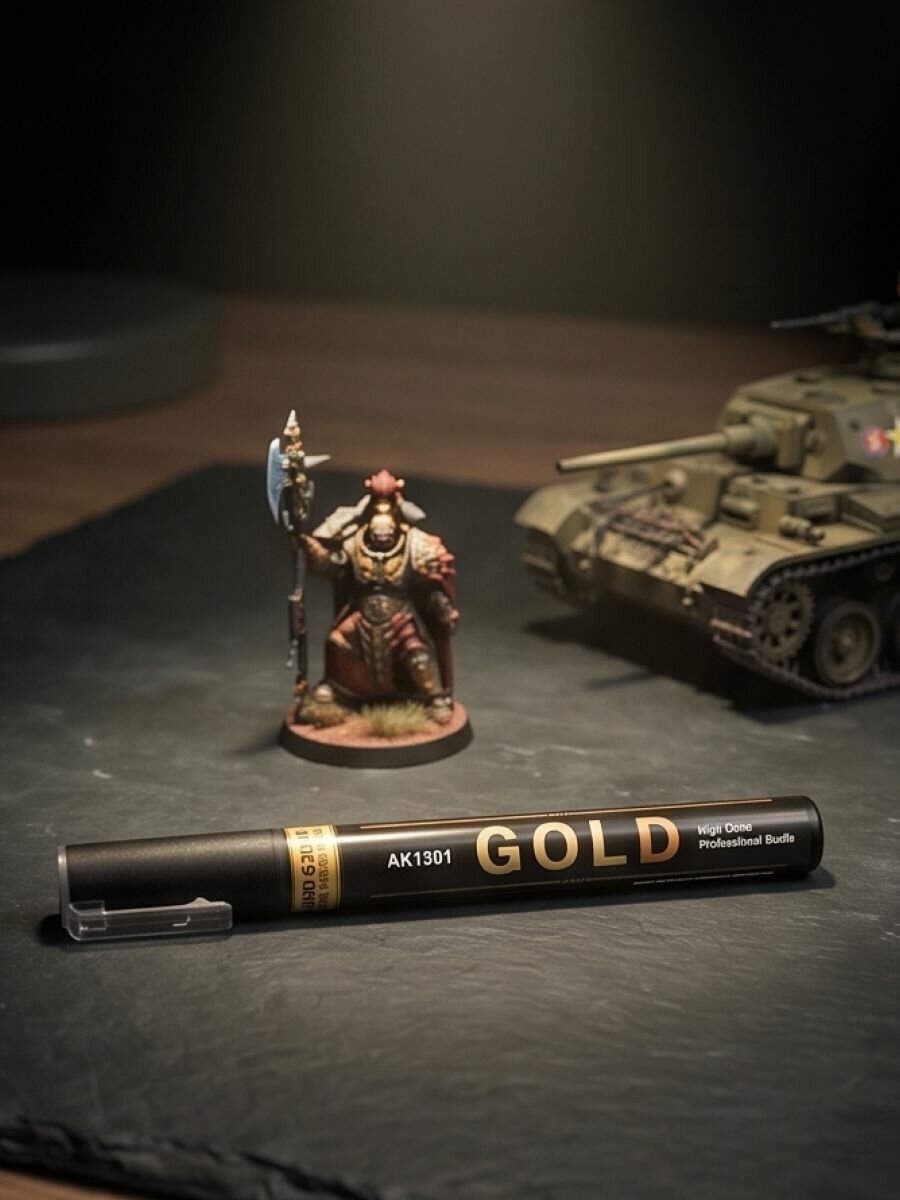 Маркер AK Interactive Metallic Liquid Marker - Gold — фото 1