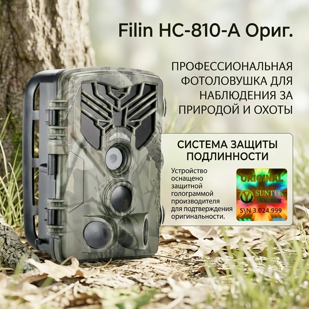 Филин HC-810A Original - фотоловушка (с голограммой) с записью на SD
