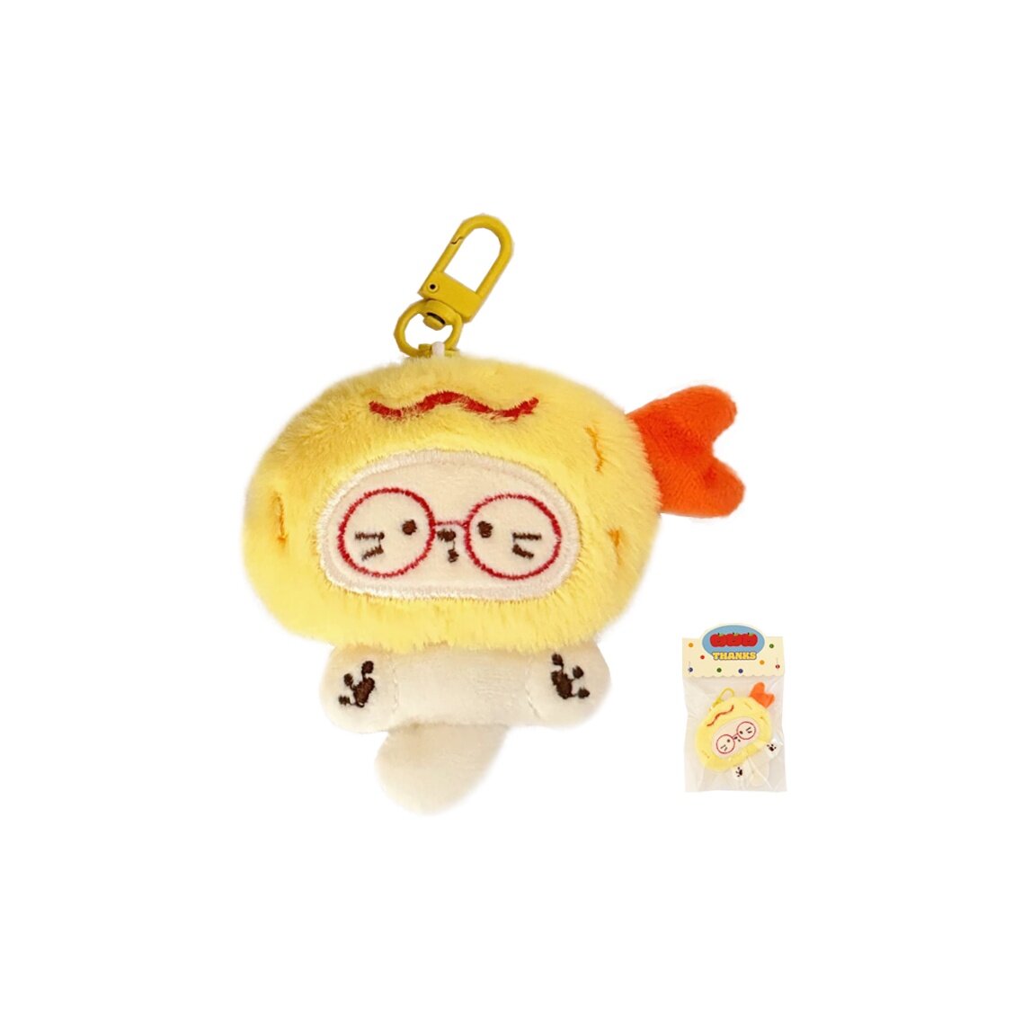 Брелок-котенок унисекс HUHUXIONG плюшевая игрушка, 8 см, Fried-Shrimp Headband Kitten