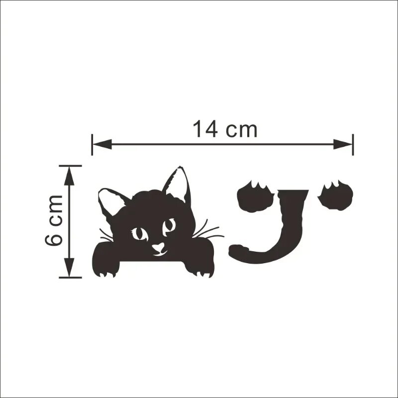 Наклейка на переключатель света Cartoon Cat Dog VanKood