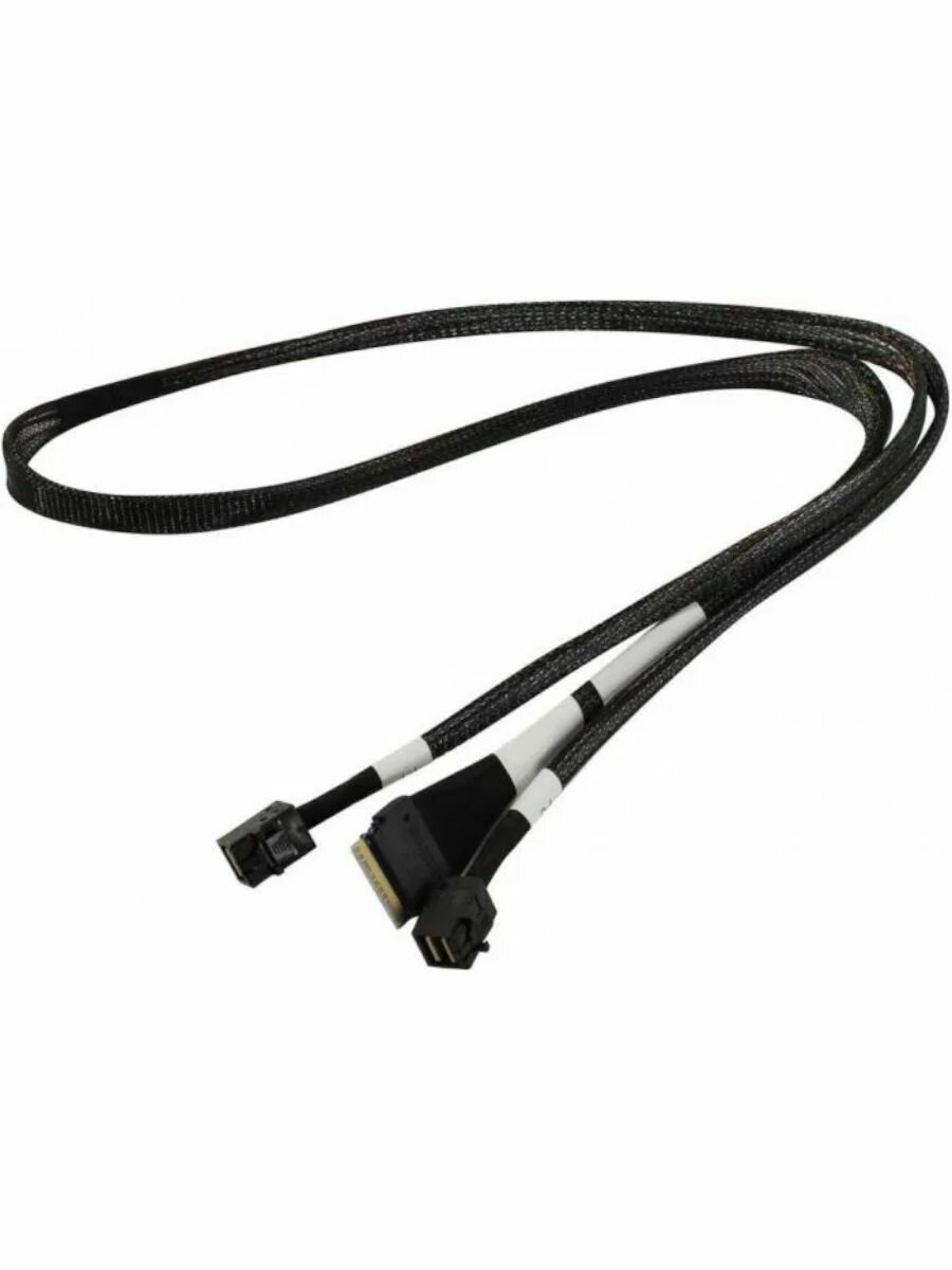 Кабель Broadcom/LSI 05-60003-00 Slimline SASx8 (SFF8654) -to- 2 SAS HD x4 (SFF8643)+ SFF9402, 0.8M