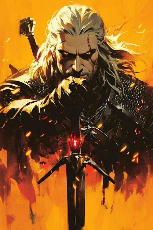 Набор для вышивания крестом, 14CT/The Witcher /40x50cm (без подрамника, без рамки)