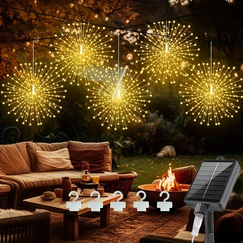 Солнечные гирлянды для улицы 4/5 шт. 300LEDS 5Pcs