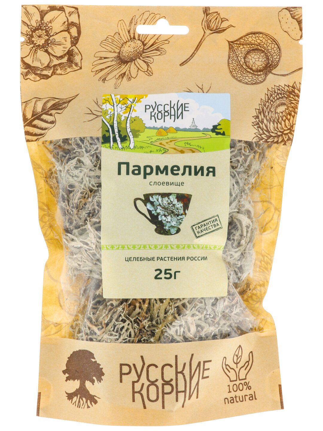 Травяной Сбор Пармелия Лишайник от Кашля, 25 г - "Русские Корни"