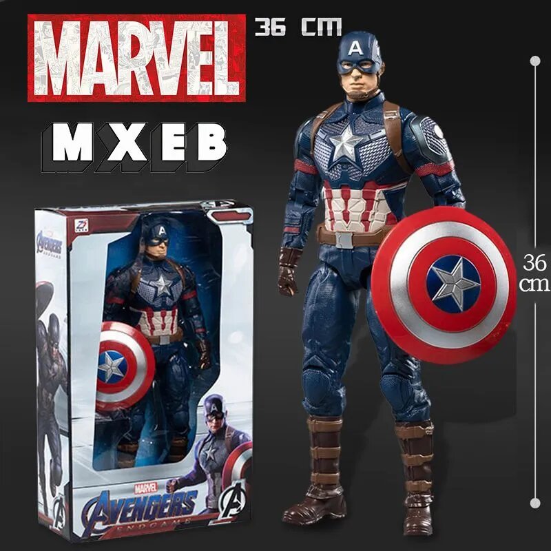 36см Marvel Avengers Captain America Игрушка супергерой капитан америка фигурка для мальчиков Альянс Мстители марвел